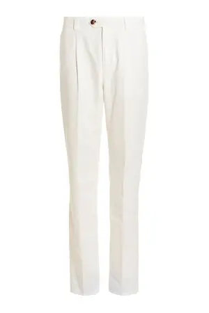 Brunello Cucinelli Cotton Trousers - White