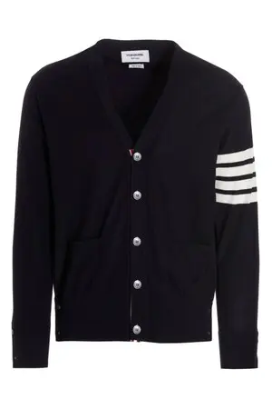 Thom Browne Merino Wool Cardigan - Blue