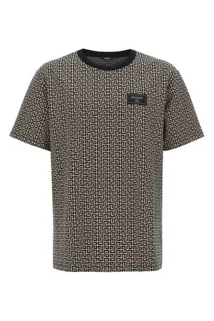 Balmain Monogram Couture' T-shirt - White/black