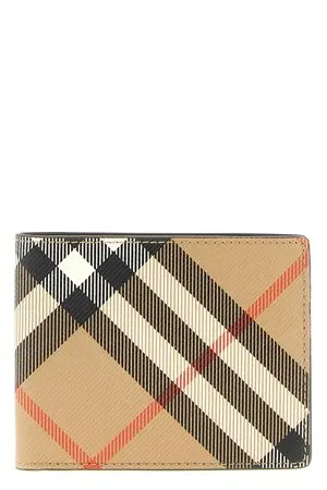 Burberry Check Wallet - Beige