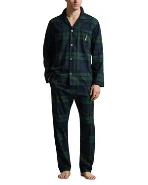 Polo Ralph Lauren Polo Bear Plaid Flannel Pajama Set - Multi