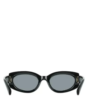FERRAGAMO Gancini Oval Sunglasses, 54mm - Black