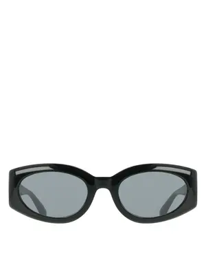FERRAGAMO Gancini Oval Sunglasses, 54mm - Black