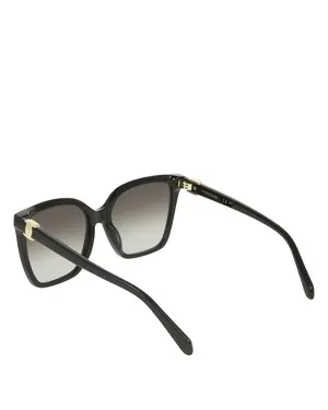 FERRAGAMO Vara Square Sunglasses, 57mm - Black