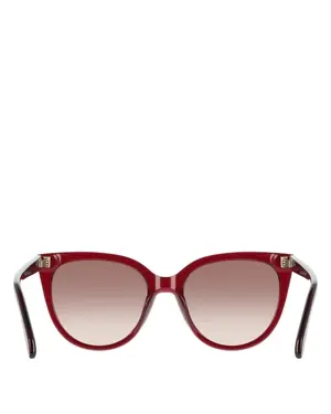 FERRAGAMO Cat Eye Sunglasses, 56mm - Transparent