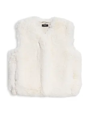 Theory Faux Fur Vest - Ivory