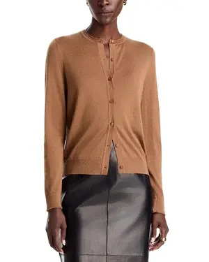 Lafayette 148 New York Crewneck Cashmere Cardigan