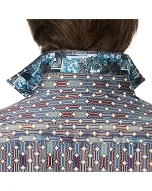 Robert Graham Missing Links Long Sleeve Cotton Stretch Shirt