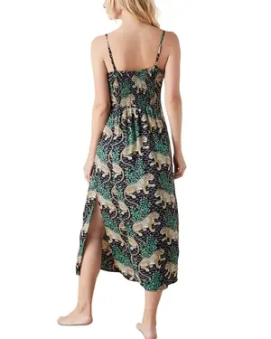 PRINTFRESH Bagheera Satin Chic To Sleep Nightgown