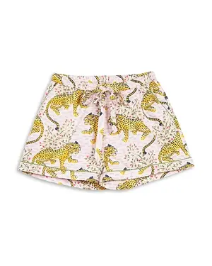 PRINTFRESH Bagheera Cotton Pajama Shorts - Blush