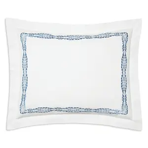 SFERRA X Scalamandre Cobblestones Embroidered Sham, King - White/sea