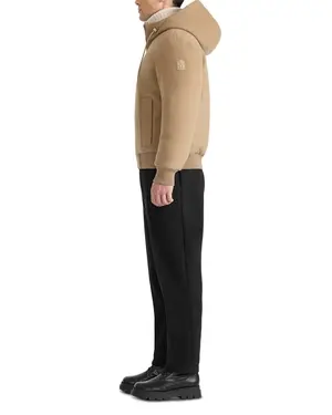 Mackage Niko Reversible Hooded Wool Jacket - Light Camel-black