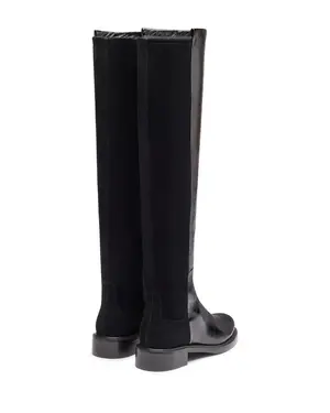 STUART WEITZMAN Gisele 50/50 Boots - Black Crinkle