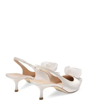 STUART WEITZMAN Paloma 50 Satin Slingback Pumps