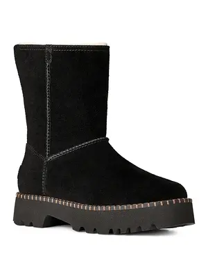 UGG Uptowner Shearling Lined Short Boots - Black