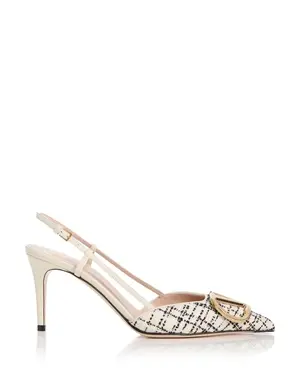Valentino Garavani Vlogo Signature Tweed Pumps