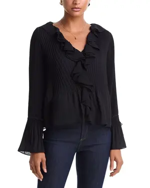 Cinq À Sept Nixen Ruffled Pleated Top