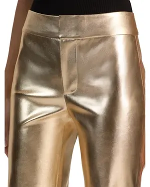 Alice + Olivia Andrew Faux Leather Flared Pants