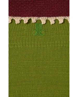 La DoubleJ Picket Cotton & Cashmere Polo Sweater