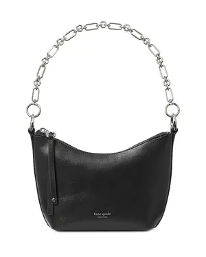 Kate Spade New York Halo Mini Chain Leather Shoulder Bag - Black