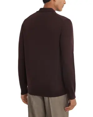 REISS Wool Slim Polo Shirt