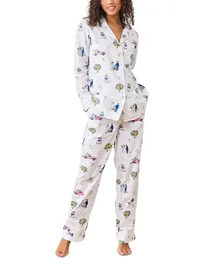 PRINTFRESH Print Fresh Bagheera Long Pajama Set - Cloud