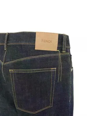 Fendi Contrast-stitch Straight-leg Jeans
