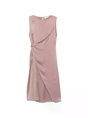LANVIN Sleeveless Wrap-effect Midi Dress