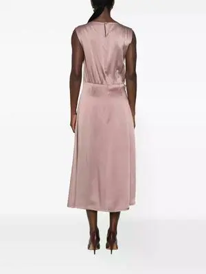 LANVIN Sleeveless Wrap-effect Midi Dress