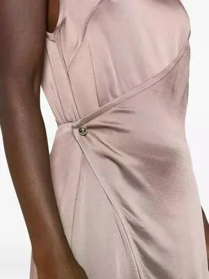 LANVIN Sleeveless Wrap-effect Midi Dress