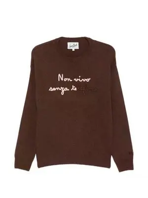 MC2 SAINT BARTH Embroidered Sweater - Brown