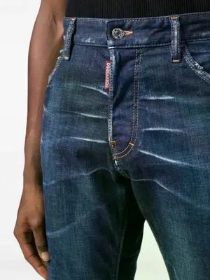 Dsquared2 Faded-effect Whiskered Jeans