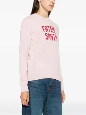 MC2 SAINT BARTH Slogan-intarsia Sweater - Pink