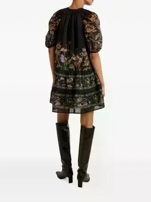MARIE OLIVER Sylvie Floral-print Ramie Mini Dress