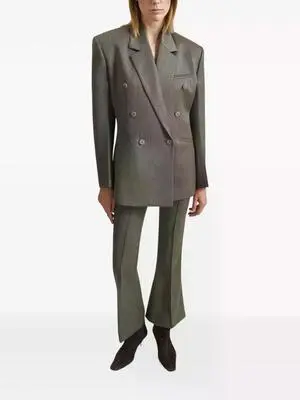 THE FRANKIE SHOP Jade Double-breasted Wool Blazer - Neutrals