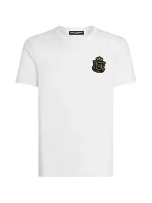 Dolce & Gabbana T-shirt With Heraldic Patch - White