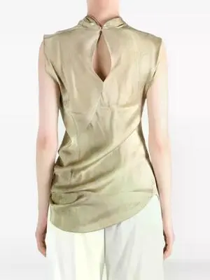 CORTANA Ocaso Asymmetric Draped Top
