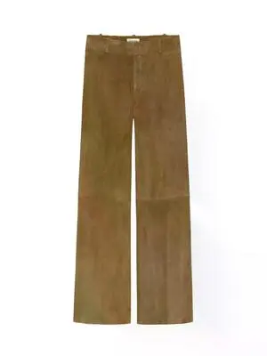 ARMA Marina Suede Wide-leg Trousers - Green