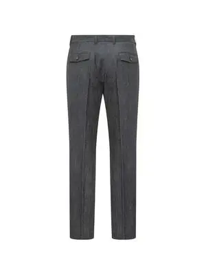 BOSS Pleated Virgin-wool Trousers
