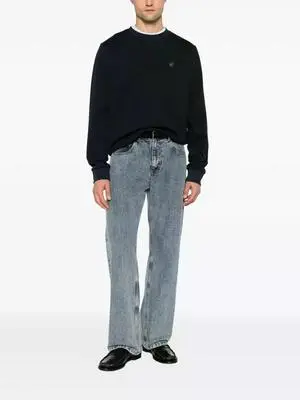 BOSS Logo-patch Crew-neck Sweatshirt