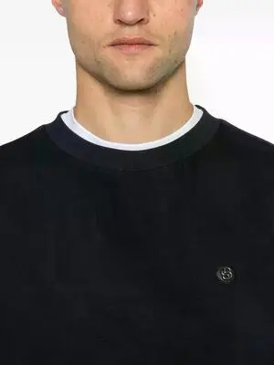 BOSS Logo-patch Crew-neck Sweatshirt