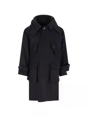 Caruso Foscari Hooded Button-up Coat