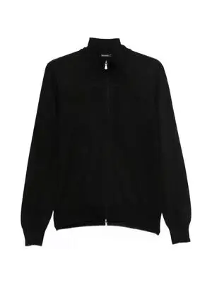 Tagliatore Zip-up High-neck Sweater - Black