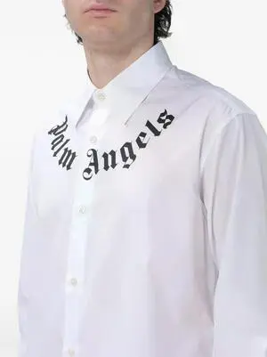 Palm Angels Logo-print Cotton Shirt