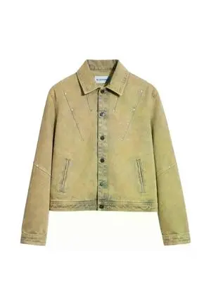 BLUEMARBLE Stud-embellished Stonewashed Denim Trucker Jacket
