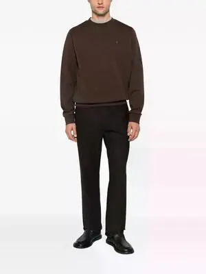 BOSS Logo-plaque Crew-neck Sweatshirt