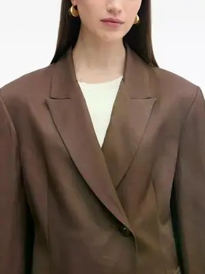 HAVEONE Single-breasted Puff-sleeve Blazer