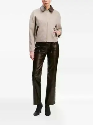 OW Oda Faux-leather-trim Jacket