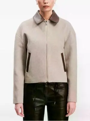 OW Oda Faux-leather-trim Jacket