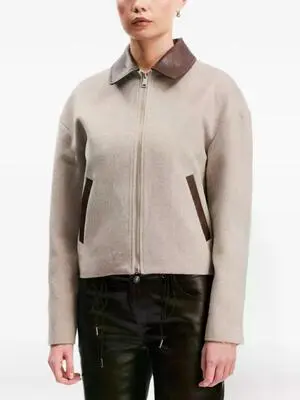 OW Oda Faux-leather-trim Jacket